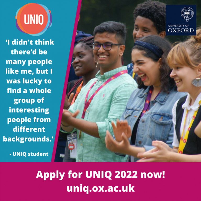UNIQ 2022 – Applications now open! | Adventures on the Bookshelf