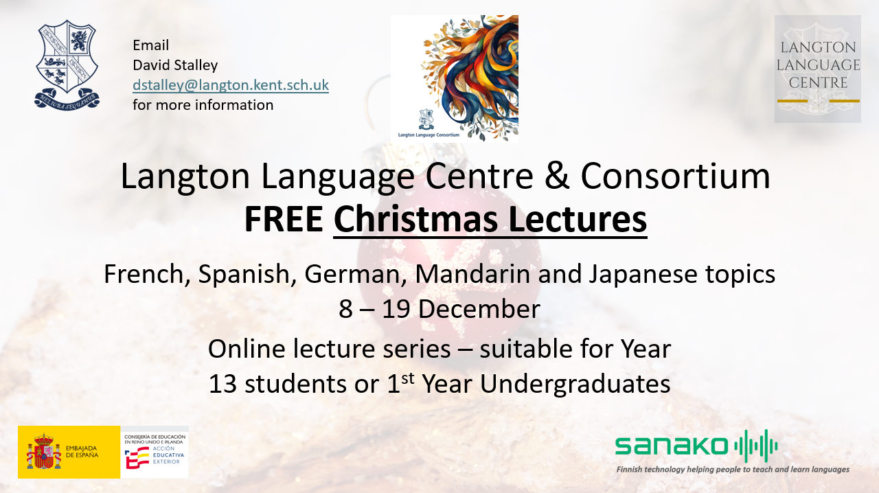 FREE Christmas Lectures for Year 13s | Adventures on the Bookshelf